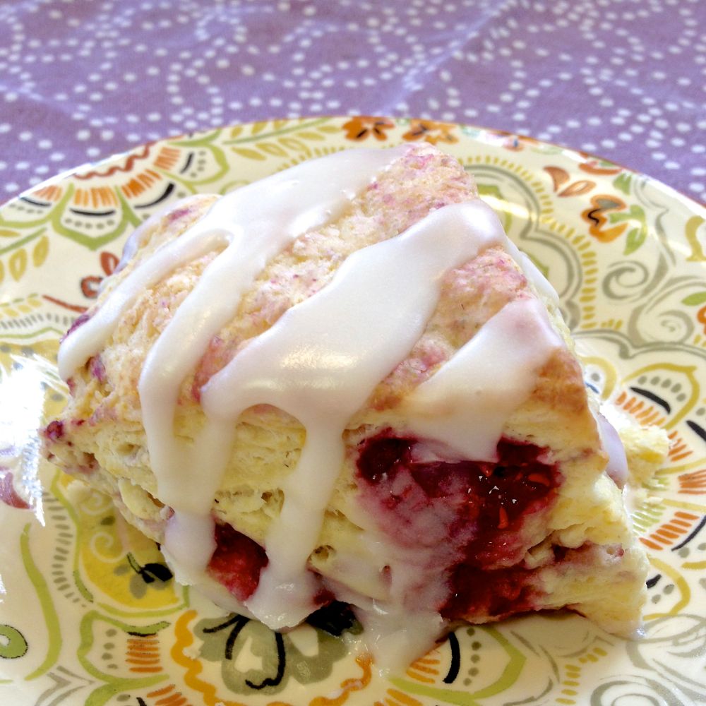 Glazed Raspberry Scones – farmhouse cook